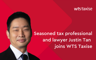 Seasoned tax professional and lawyer Justin Tan joins WTS Taxise ...